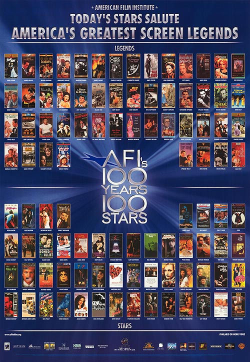 AFI's 100 Years 100 stars