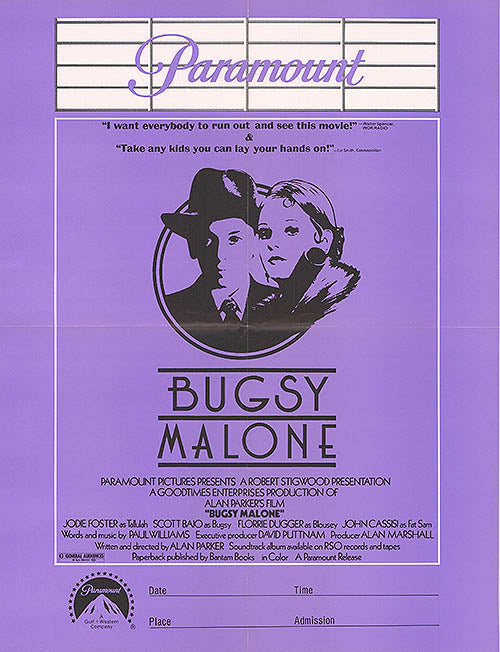 Bugsy Malone Poster